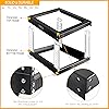RIVECO 9U Open Frame Server Rack with Casters- Heavy Duty 4 Post Quick ...