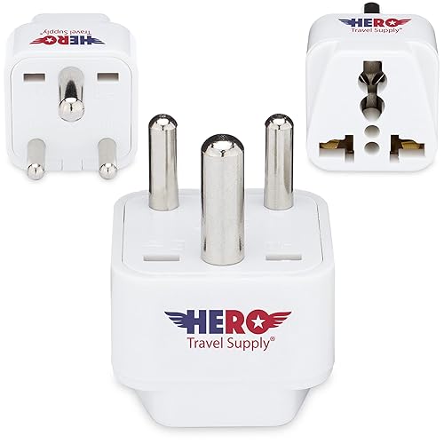 Hero Premium US to India Power Adapter Plug (Type D, Pack of 3 ...