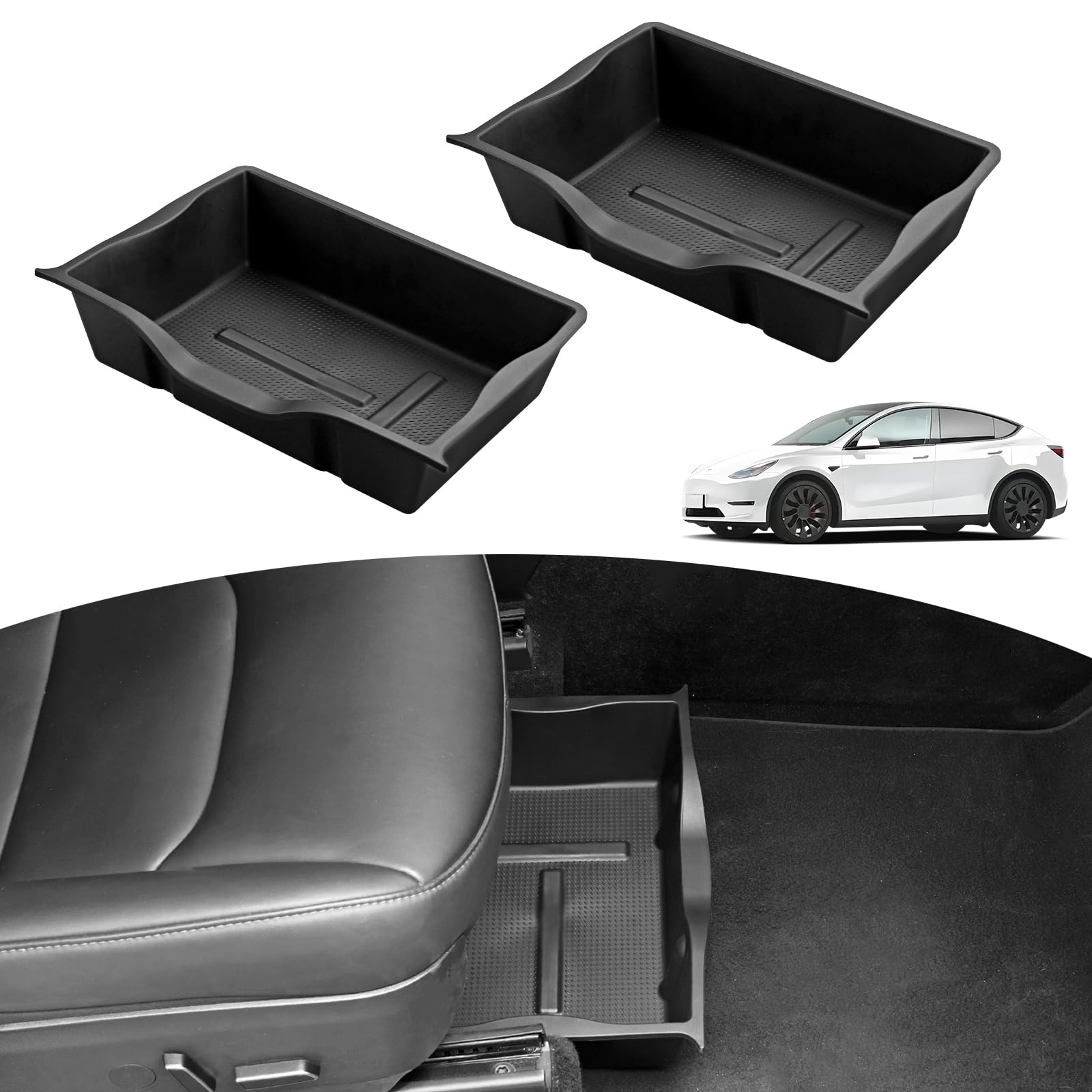 EYPINS Model Y Under Seat Storage - Underseat Organizer for Tesla Model ...