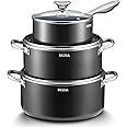 Amazon.com: Induction Cookware Set 6-Piece, Stackable Kitchen Cooking ...
