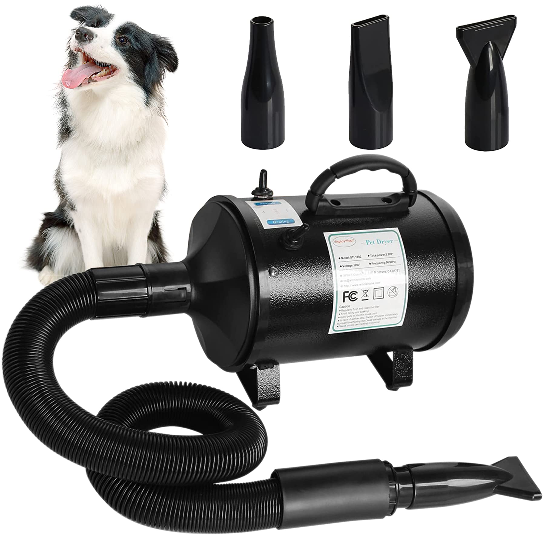 Mua display4top Dog Dryer,2400W Dog Blow Dryer,3.2HP Speed Adjustable ...