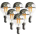 Amazon.com: G45 / G14 Edison Light Bulbs, 4W Silver Crown Globe Light ...