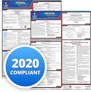 Amazon.com : 2020 Indiana & Federal Labor Law 2-Poster Set, OSHA ...