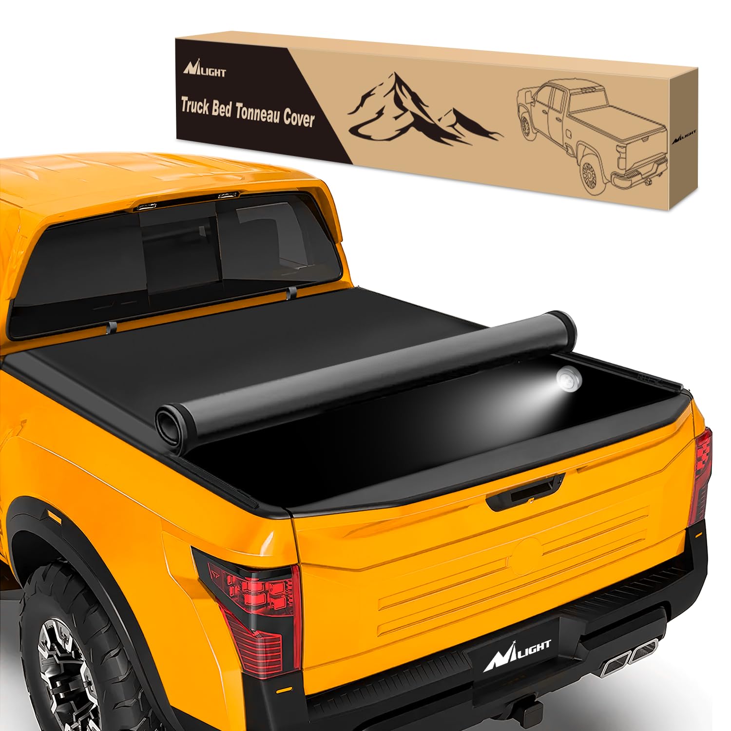 Nilight Soft Roll Up Truck Bed Tonneau Cover Compatible with Nissan ...