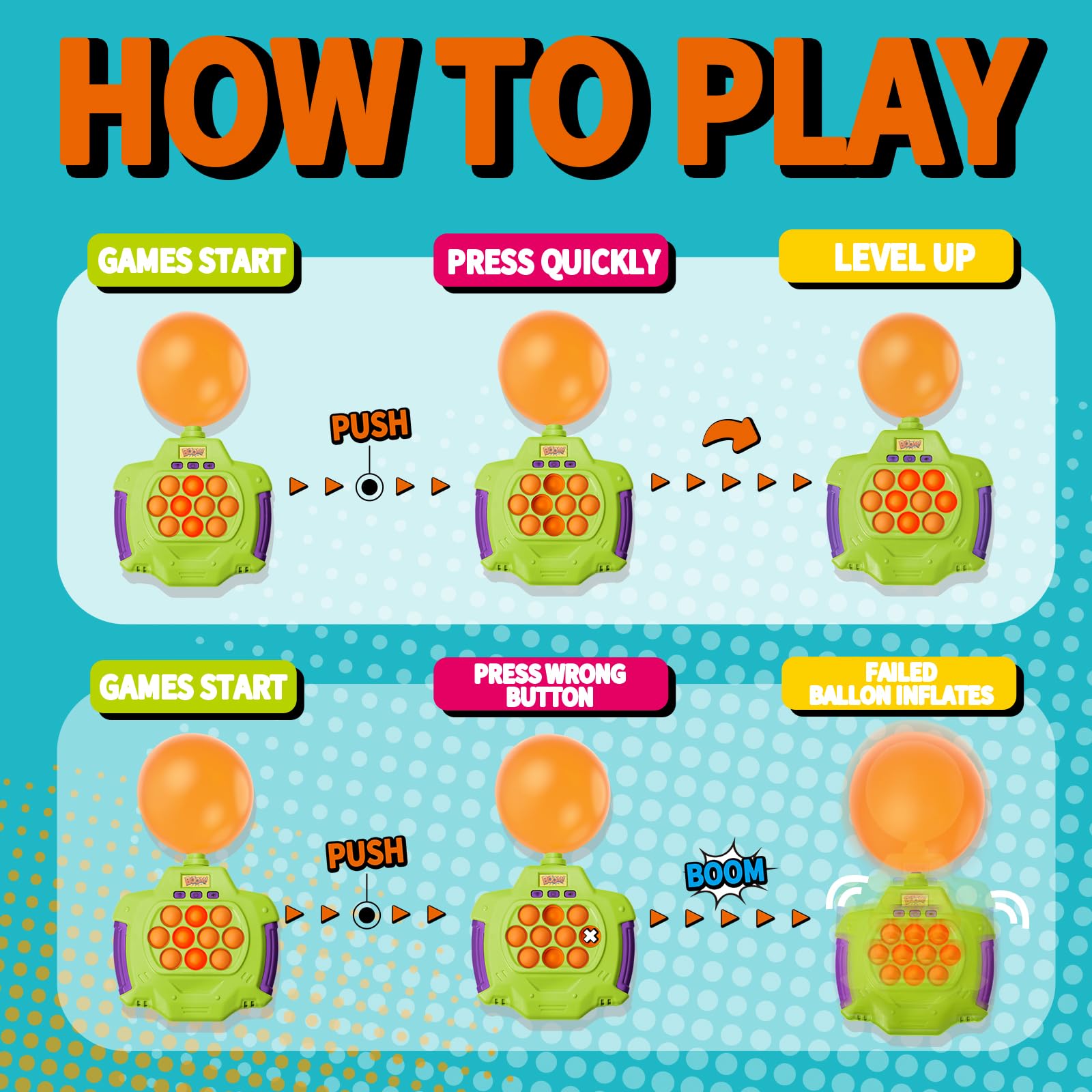 Mua Boom of Balloons Pop Games - 2024 Upgraded Pop Fidget Push Game ...