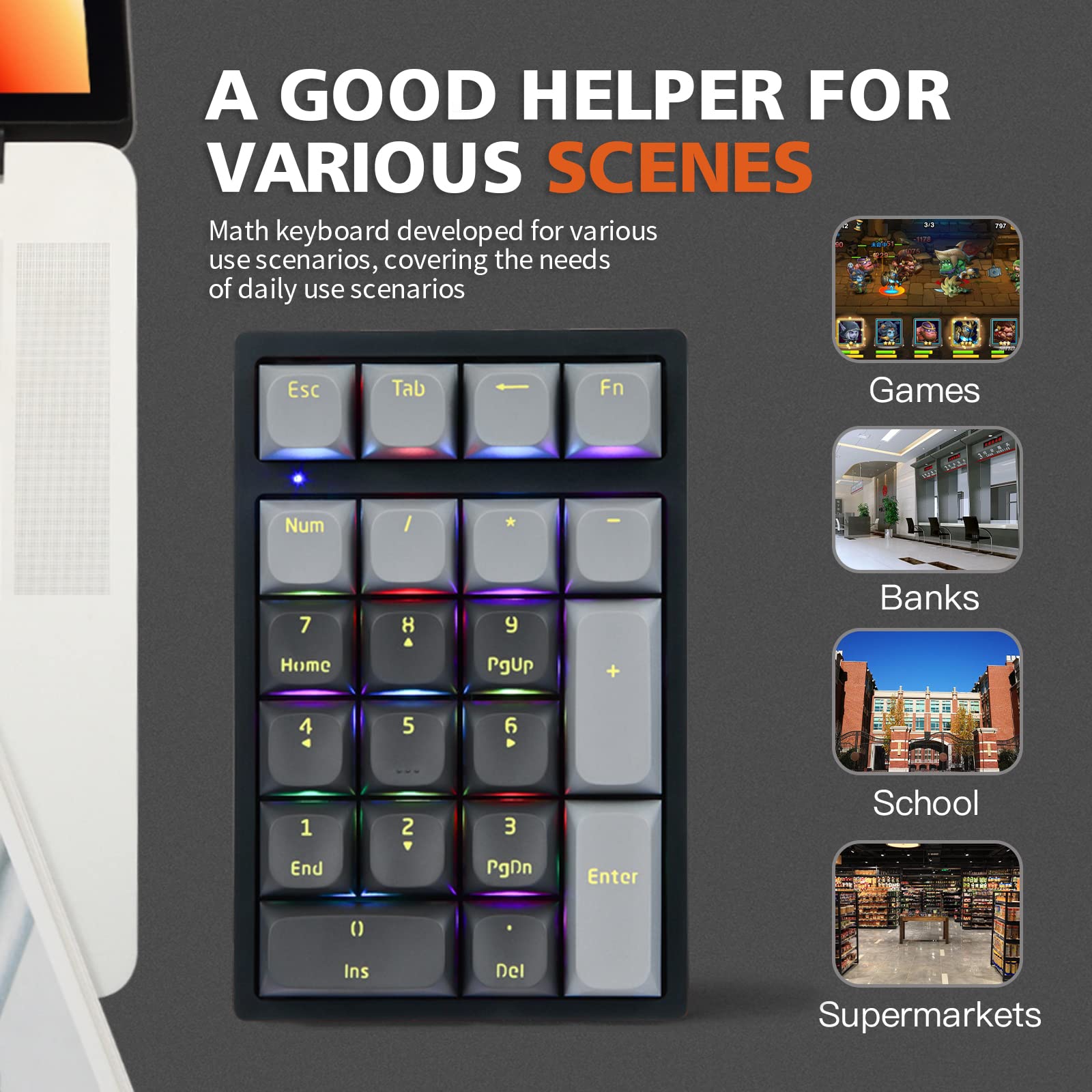 Mua Darmoshark K3 Mechanical Numeric Keypad Hot-Swap GATERON Switch ...