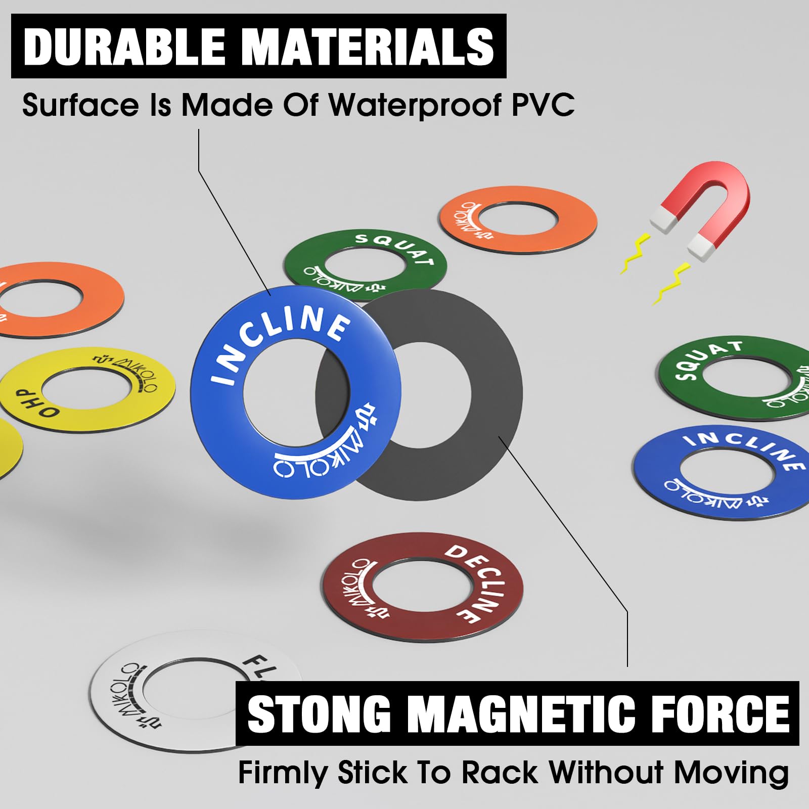 Mua Mikolo Squat Rack Magnetic Position Markers, Power Cage Reminder ...