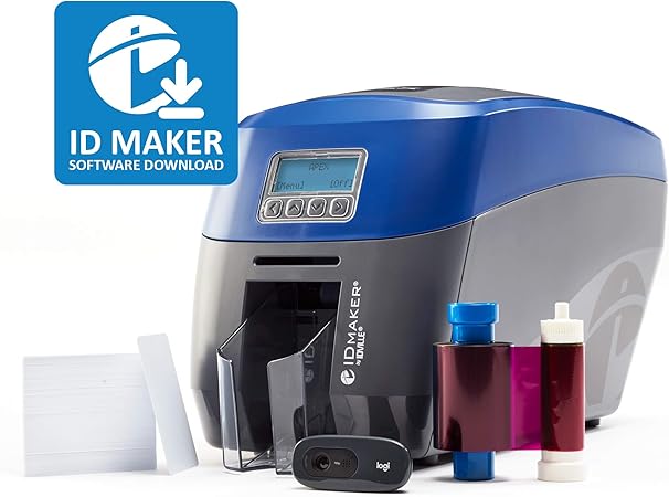 Amazon.com: ID Maker Apex Professional ID Card Printer - Prints Premium ...