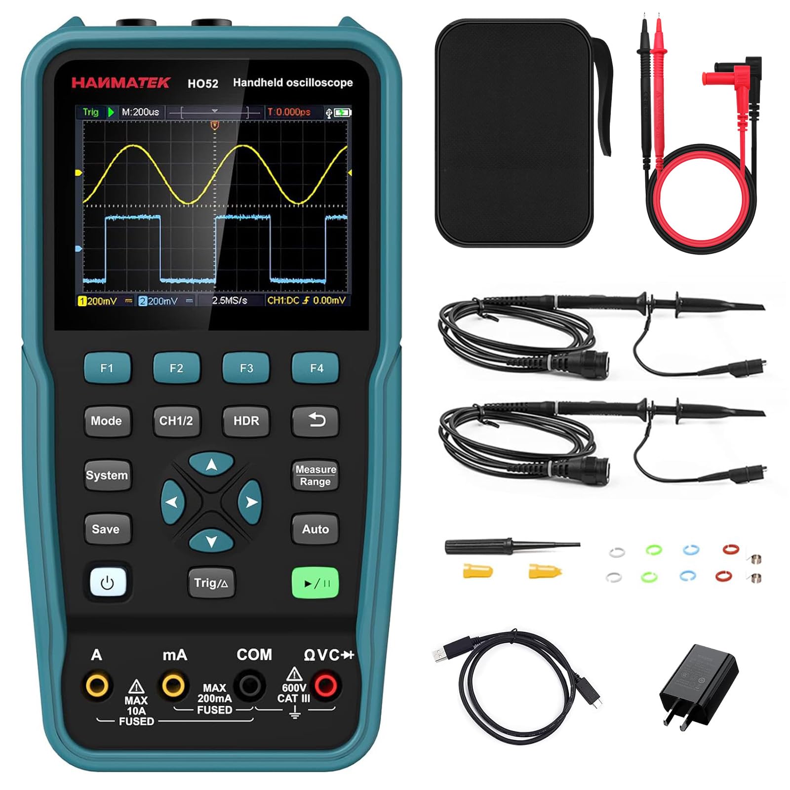 Mua Handheld Digital Oscilloscope 50Mhz Bandwidth with 2 Channels HO52 ...