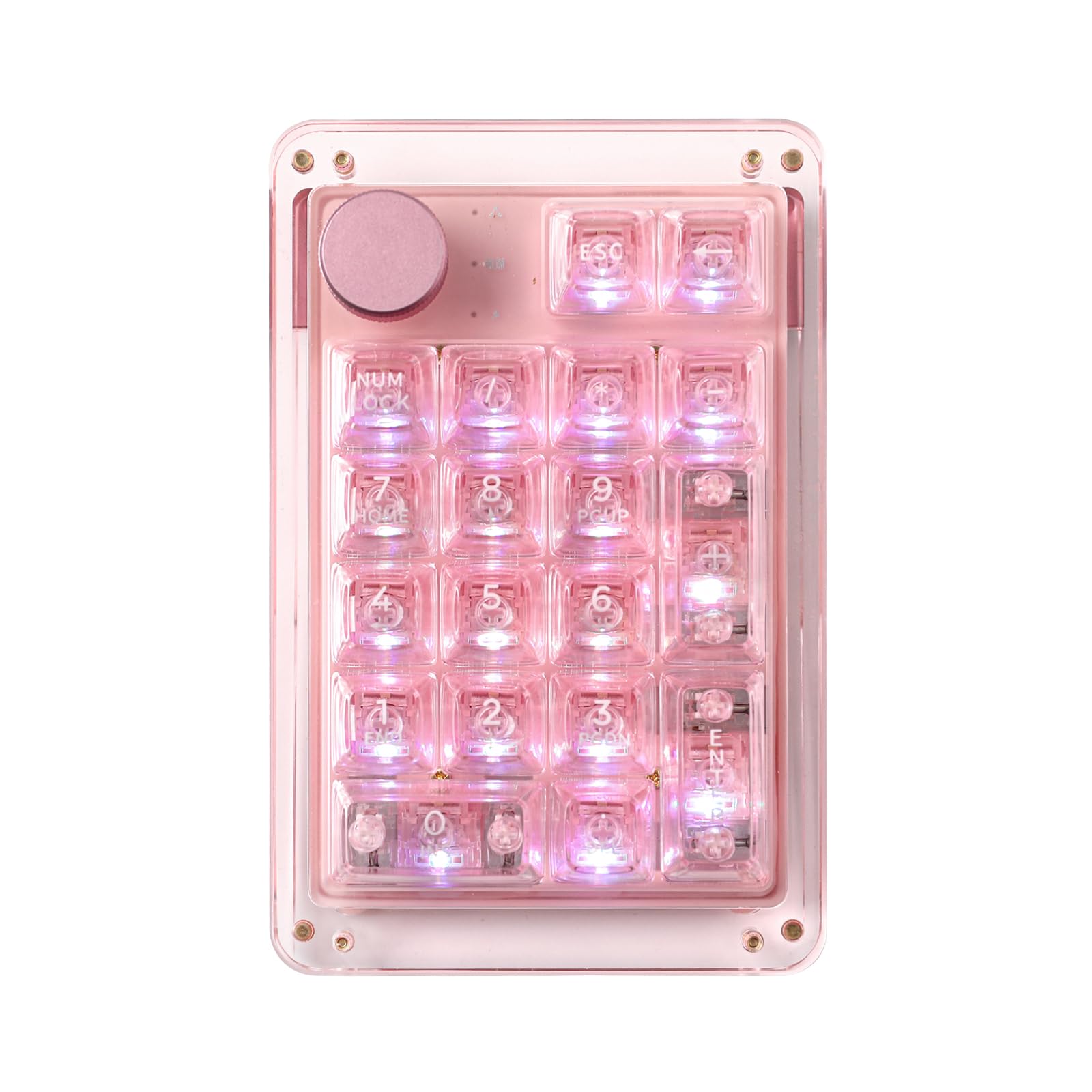 KiiBoom Phantom 21 Hot Swappable Crystal Acrylic Numpad, BT5.0/2.4GHz ...