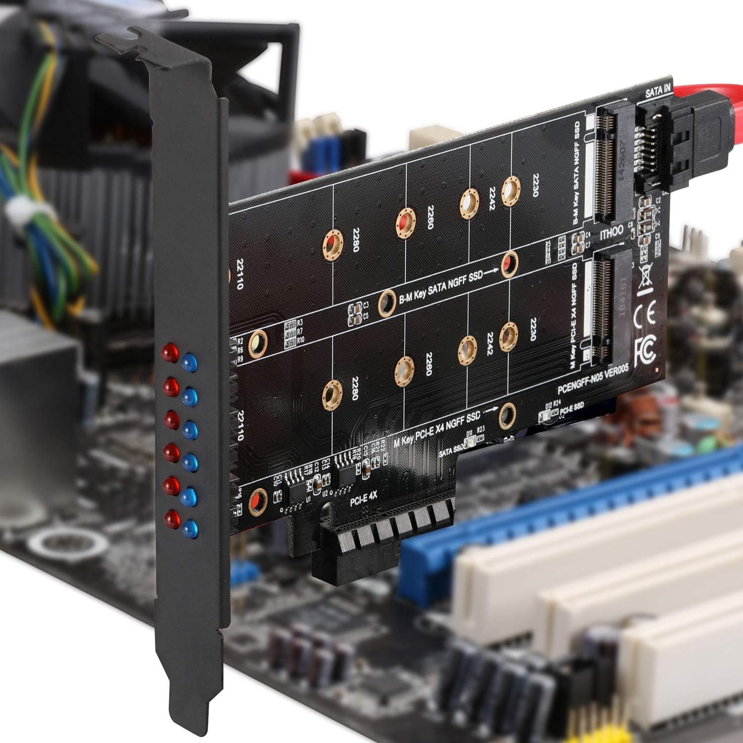 Componenti e pezzi di ricambio MZHOU Scheda di Espansione PCI-E a 4 Porte Convertitore di Scheda ...