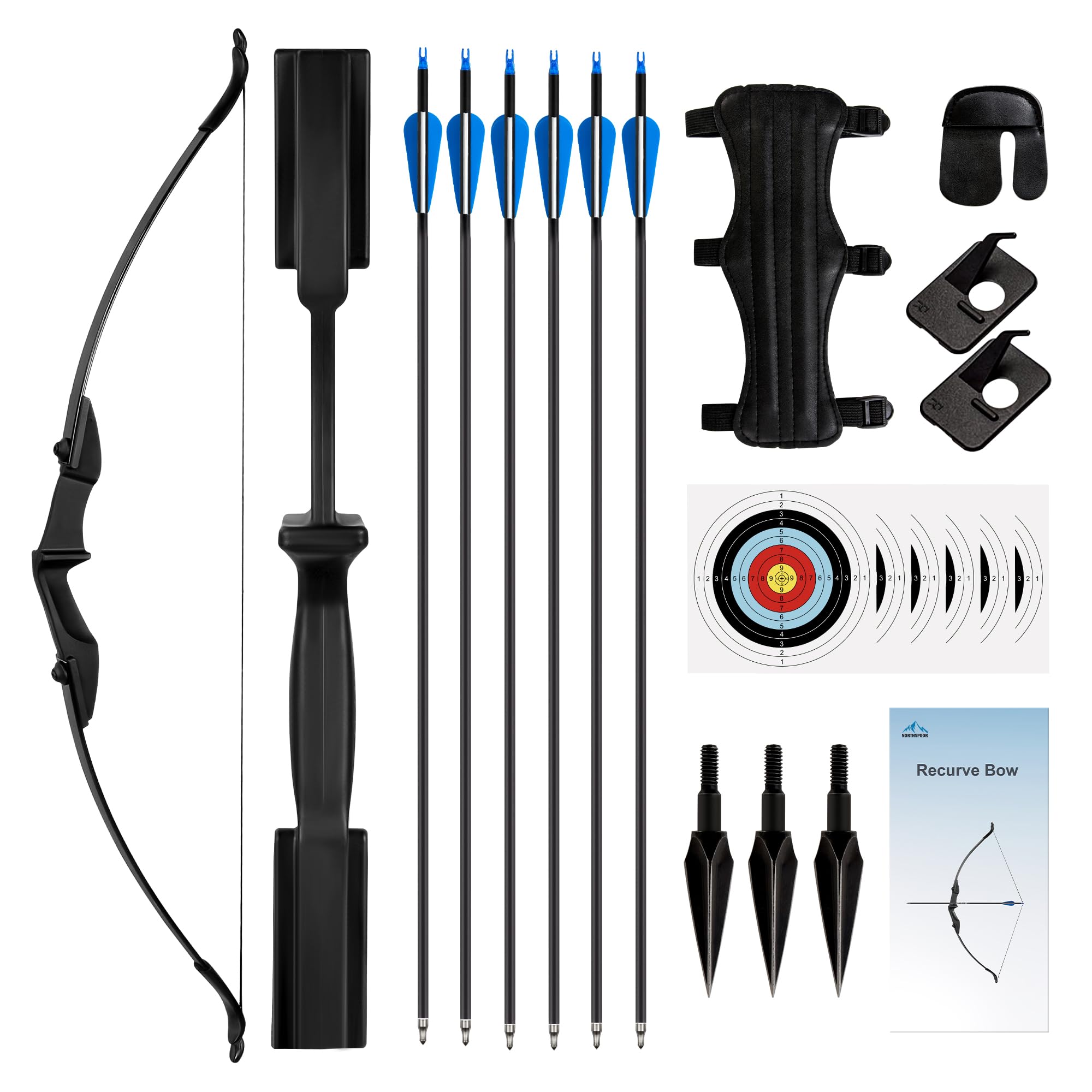 NorthSpoor Recurve Bow and Arrow Set?Takedown Recurve Bows Archery for ...