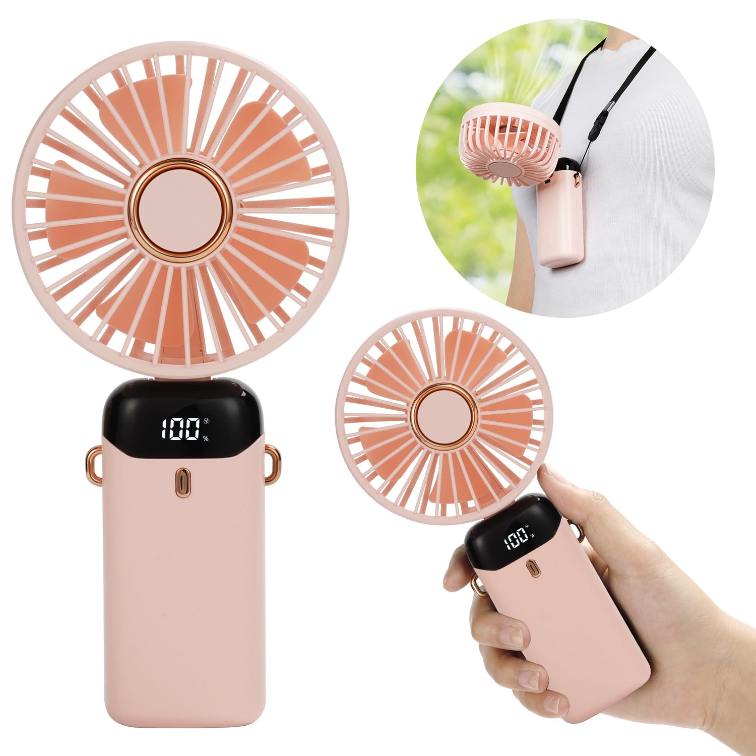 Mua SAIKEYO Handheld Fan, Portable Fan, 5,000 mAh, Up to 30 Hours of ...