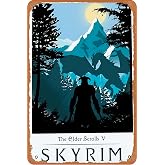 Amazon.com : The Elder Scrolls V Skyrim Game Poster Vintage Game Metal ...