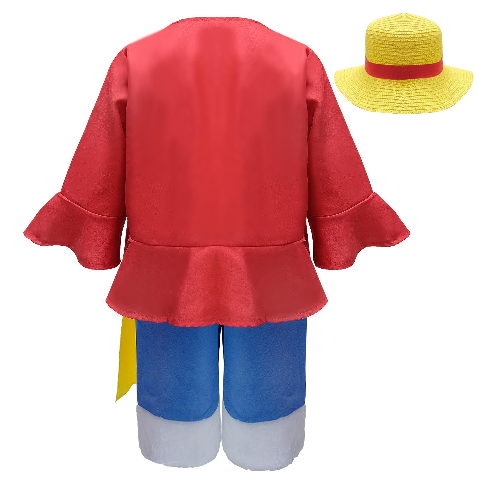 Mua Anime Luffy Costume Straw Hat Luffy Cosplay Outfits Halloween Dress ...