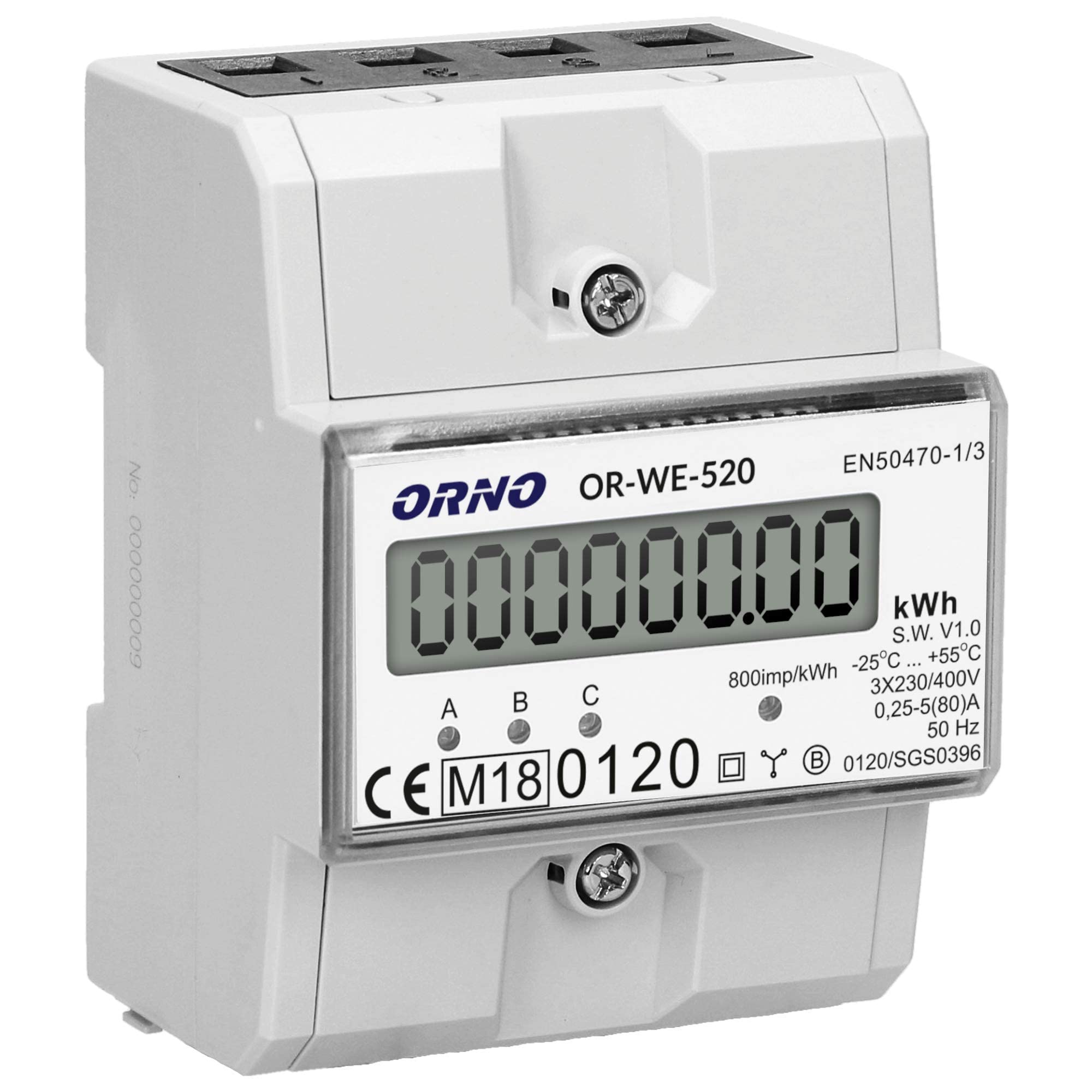 Mua Orno OR-WE-520 Electricity Meter Top Rail 3-Phase Display of Power ...