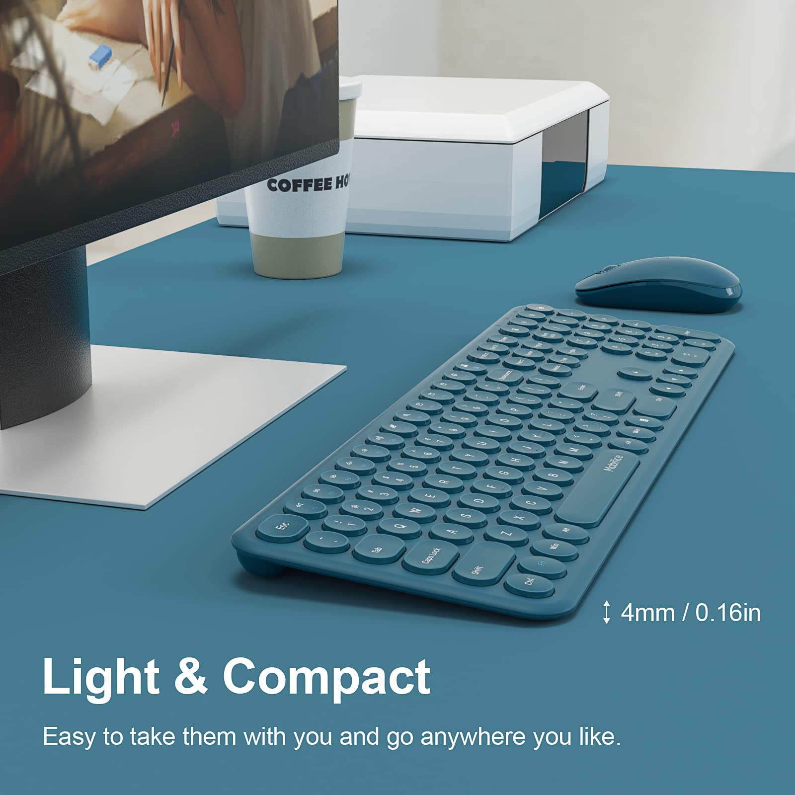 Mua Mobifice Cute Keyboard and Mouse Wireless for PC Computer/Laptop ...