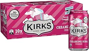 Kirks Creaming Soda Multipack Cans Soft Drink, 10 x 375 ml : Amazon.com ...