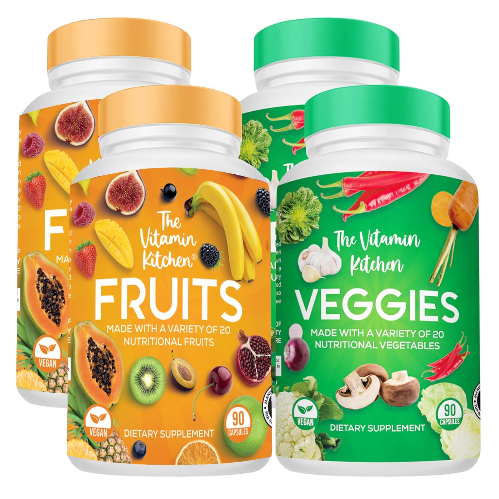 Mua The Vitamin Kitchen Fruit and Veggie Supplements-Made in USA-180 ...