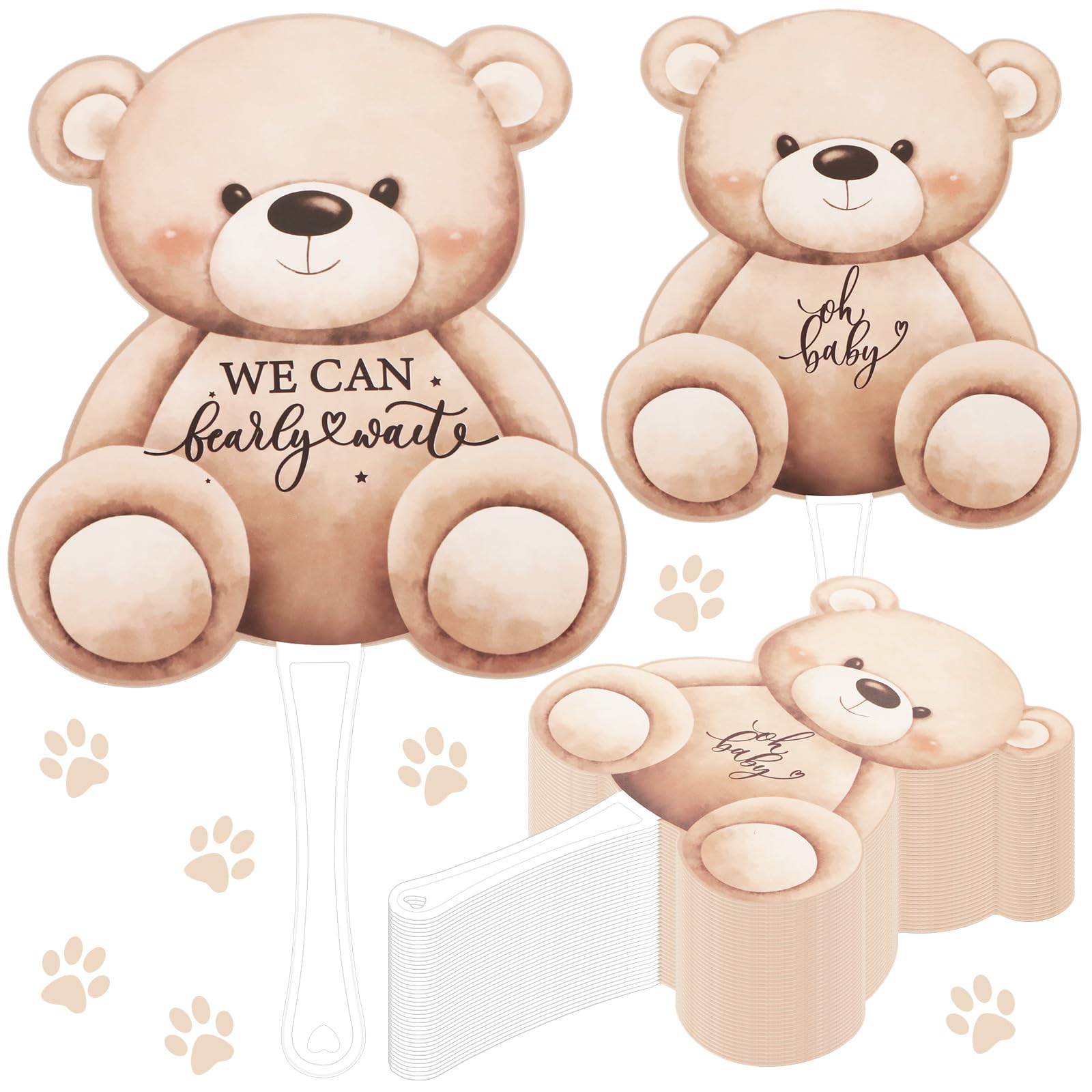 Burbell 50 Pcs Bear Baby Shower Party Favors for Guests Bear Plastic ...