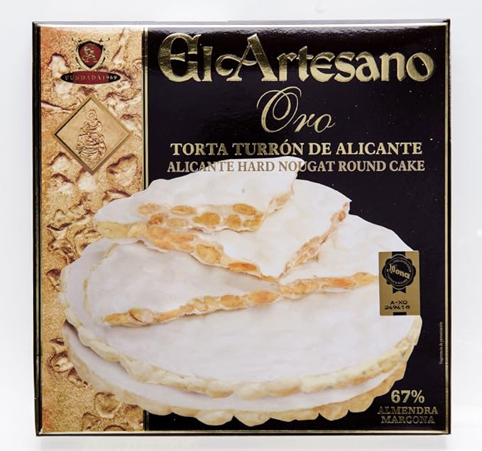 Torta turron d'Alicante 200g El Artesano Oro: Amazon.fr: Epicerie