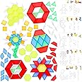Amazon.com: Gemscream 180 Pcs Translucent Pattern Blocks for Kids Light ...