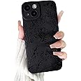 Amazon.com: Lovmooful Compatible for iPhone 13 Case Cute Cool Flower Floral Black Design for ...