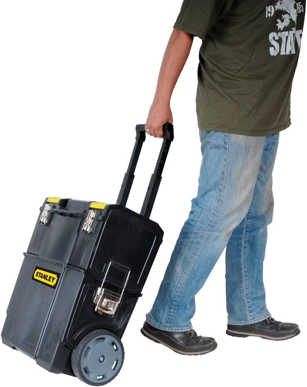 STANLEY 2 in 1 Rolling Toolbox with Pull Handle, Detachable Toolbox ...