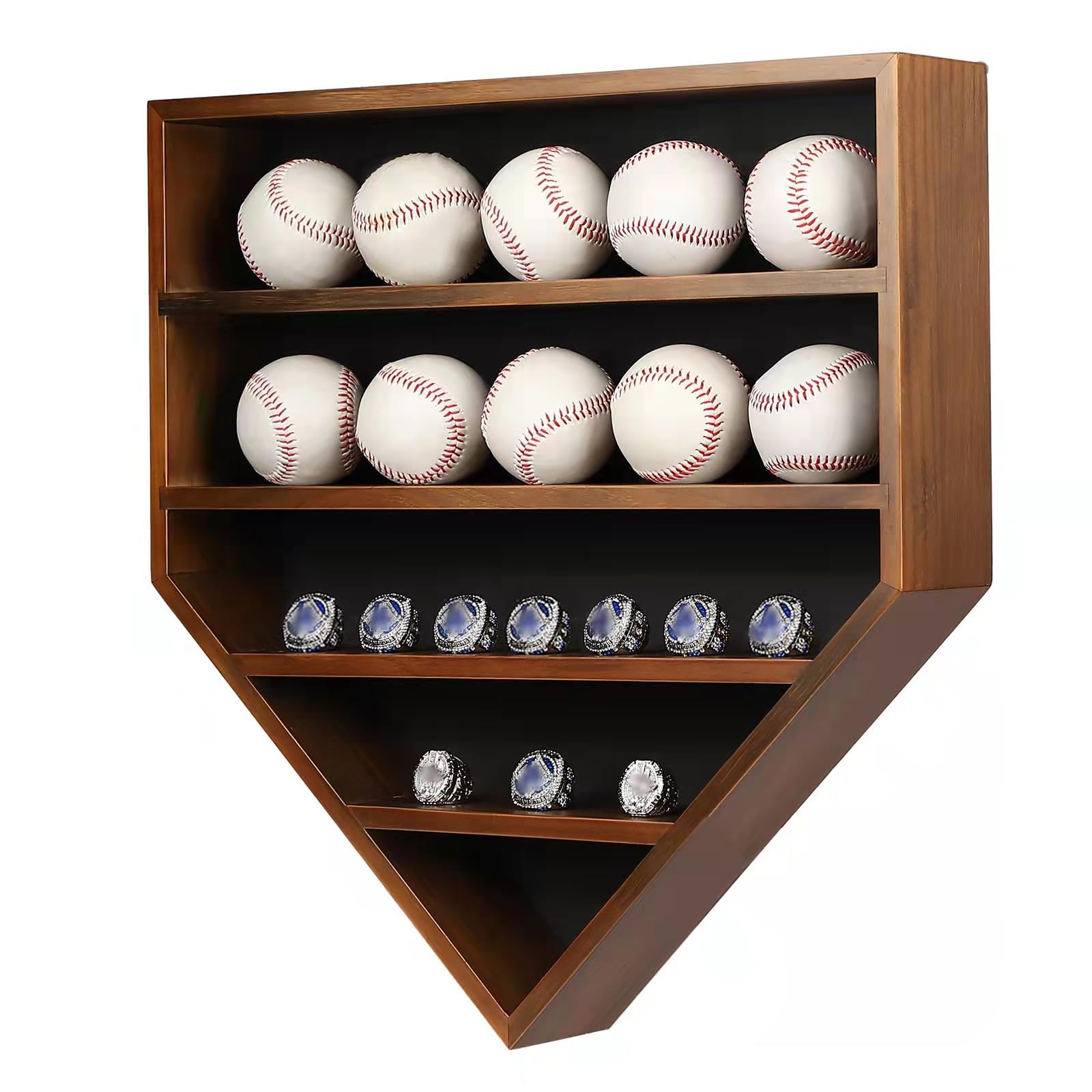 Mua Solid wood Baseball Display Case -10 Baseball and 10 Championship ...