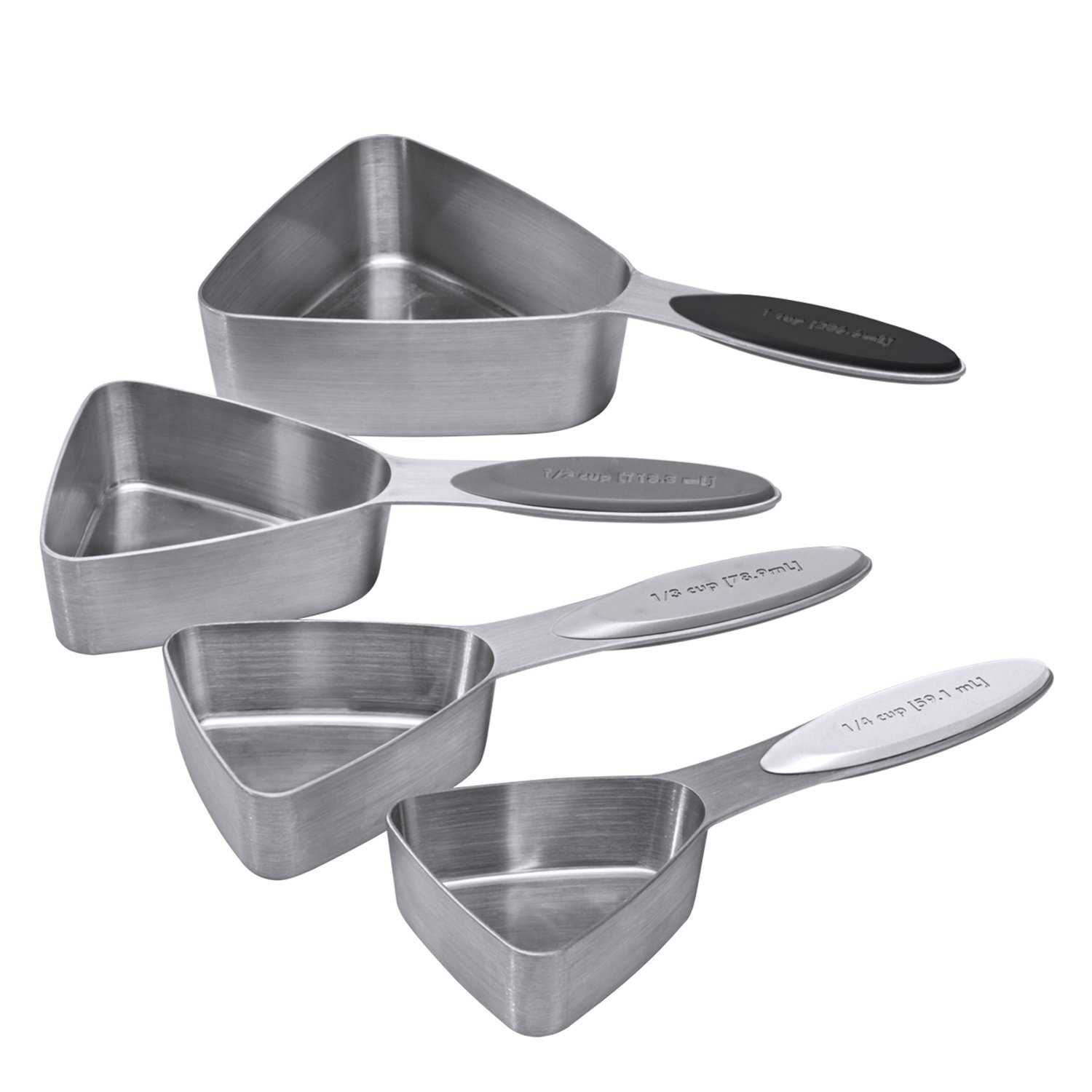 Top Measuring Tools & Scales Amco Triangular Measuring Cups, Silver ...