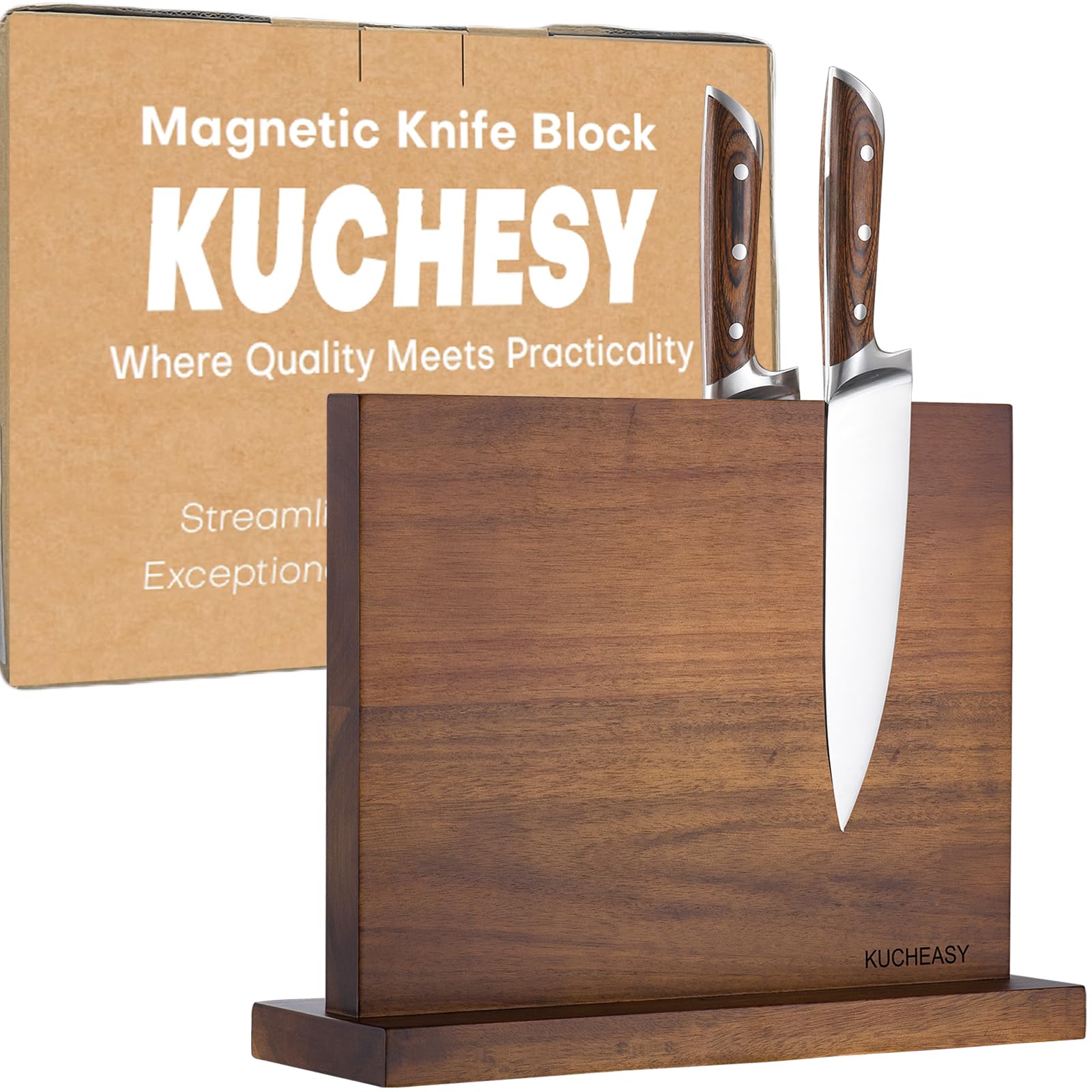Magnetic Knife Holder - KUCHEASY Double Sided Magnetic Knife Block ...