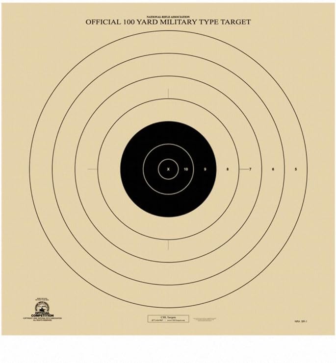 Amazon.com : Official NRA SR-1, High Powered Rifle Target, Paper ...