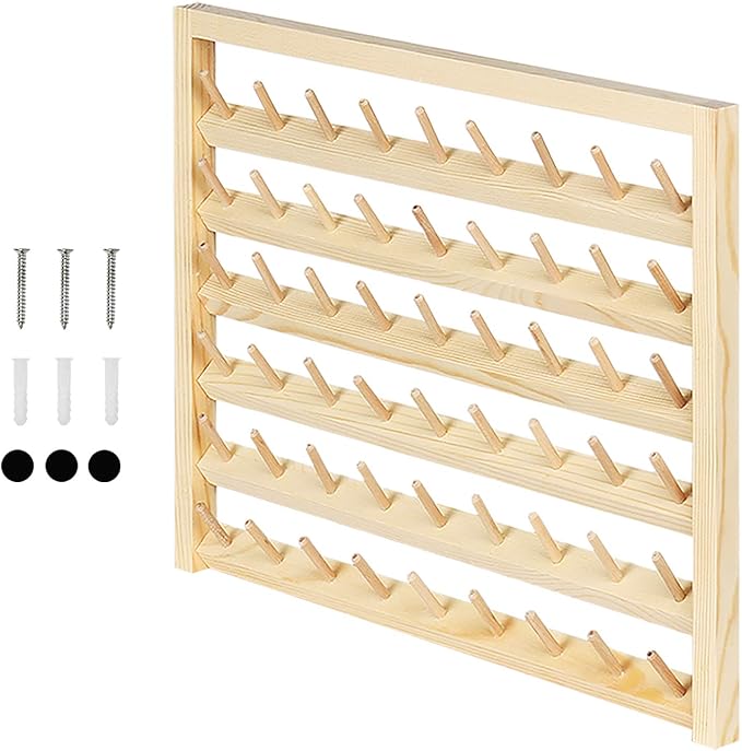 54-Spool Sewing Thread Holder, Wall-Mounted Thread Rack,Thread ...