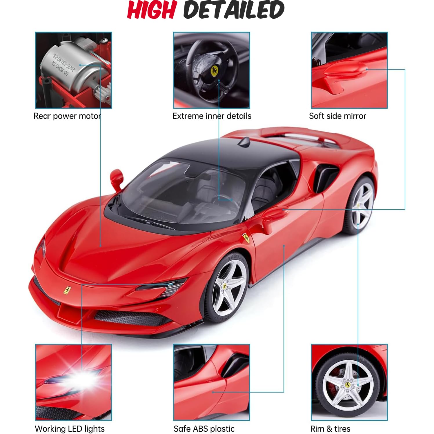 Mua PowerTRC Official Licensed Ferrari RC Car, Ferrari Toy Car, Ferrari ...