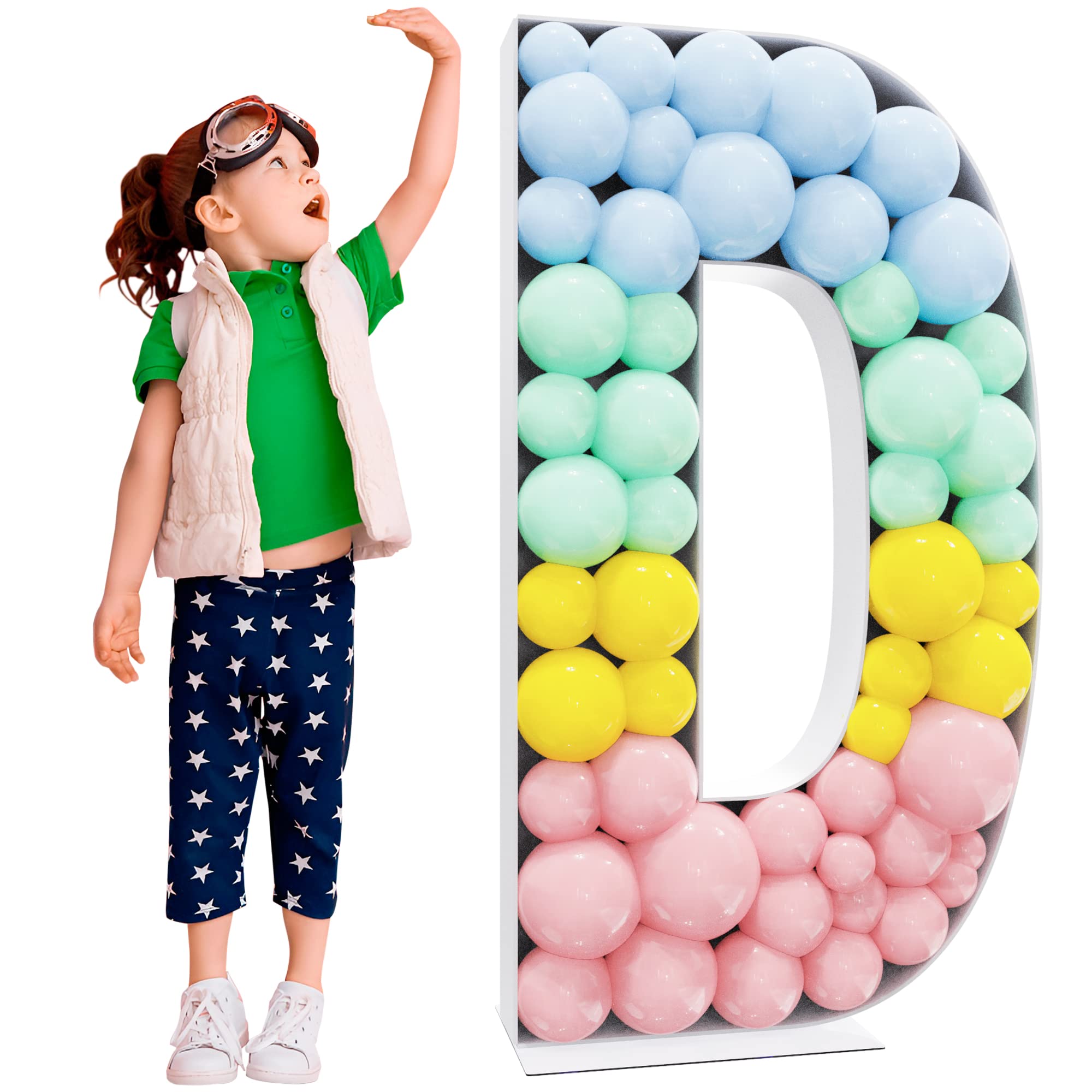 Asee’m Mosaic Letters 4FT Large Marquee Letters Frame Letter D Pre-Cut ...