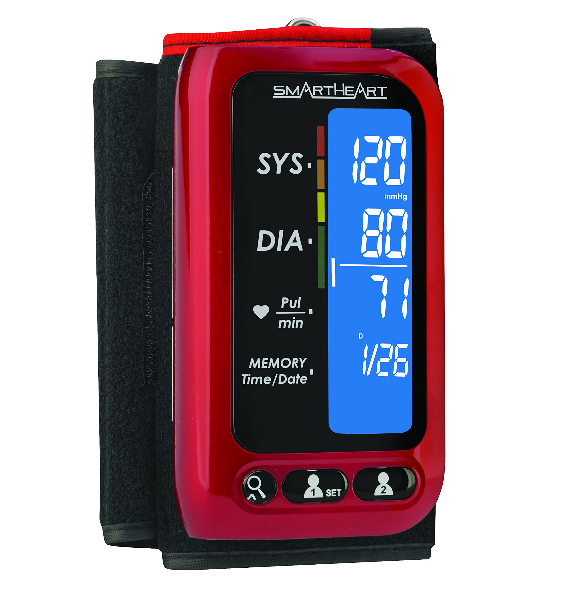 SmartHeart Blood Pressure Monitor | Attached Upper Arm Cuff | Advanced ...