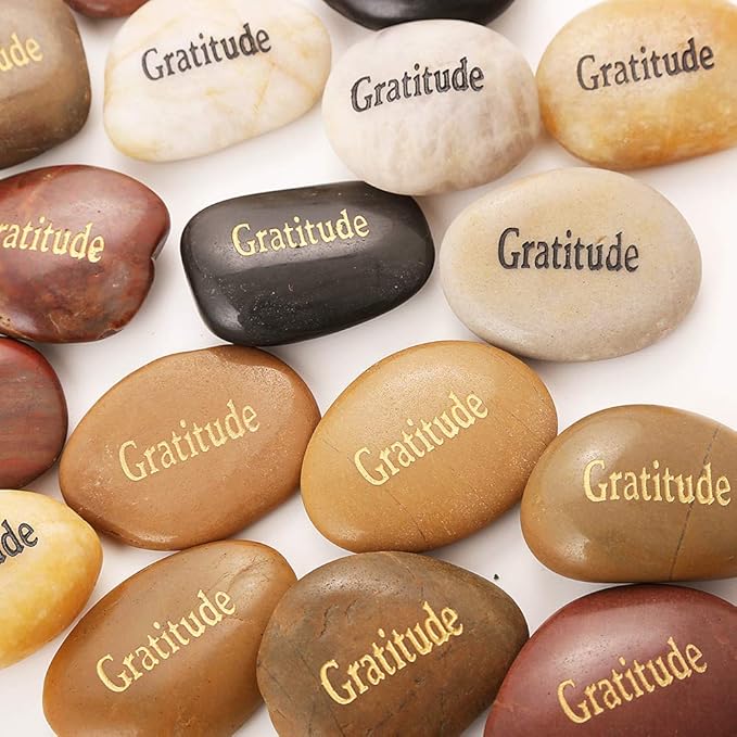 ROCKIMPACT 50PCS Gratitude Gratitude Rocks Bulk Engraved Rocks ...