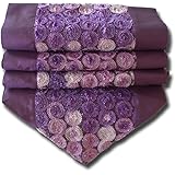 Table Runner - Bed Runner - Purple - Thai Silk & Cotton - Hand Made ...
