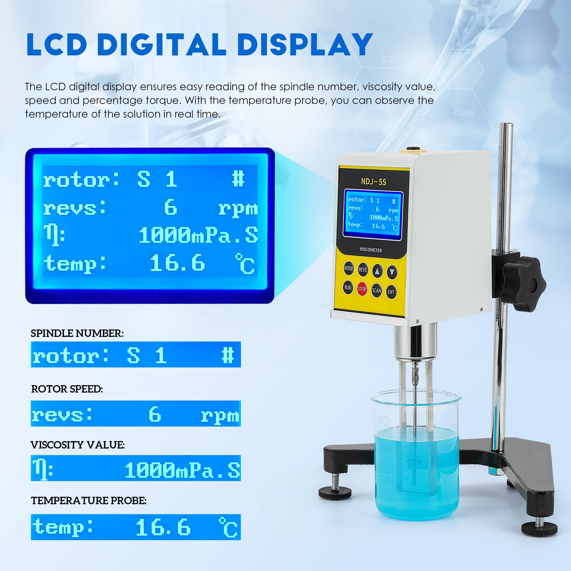 Mua CGOLDENWALL NDJ-5S Rotary Visometer Digital Rotational Viscosity ...