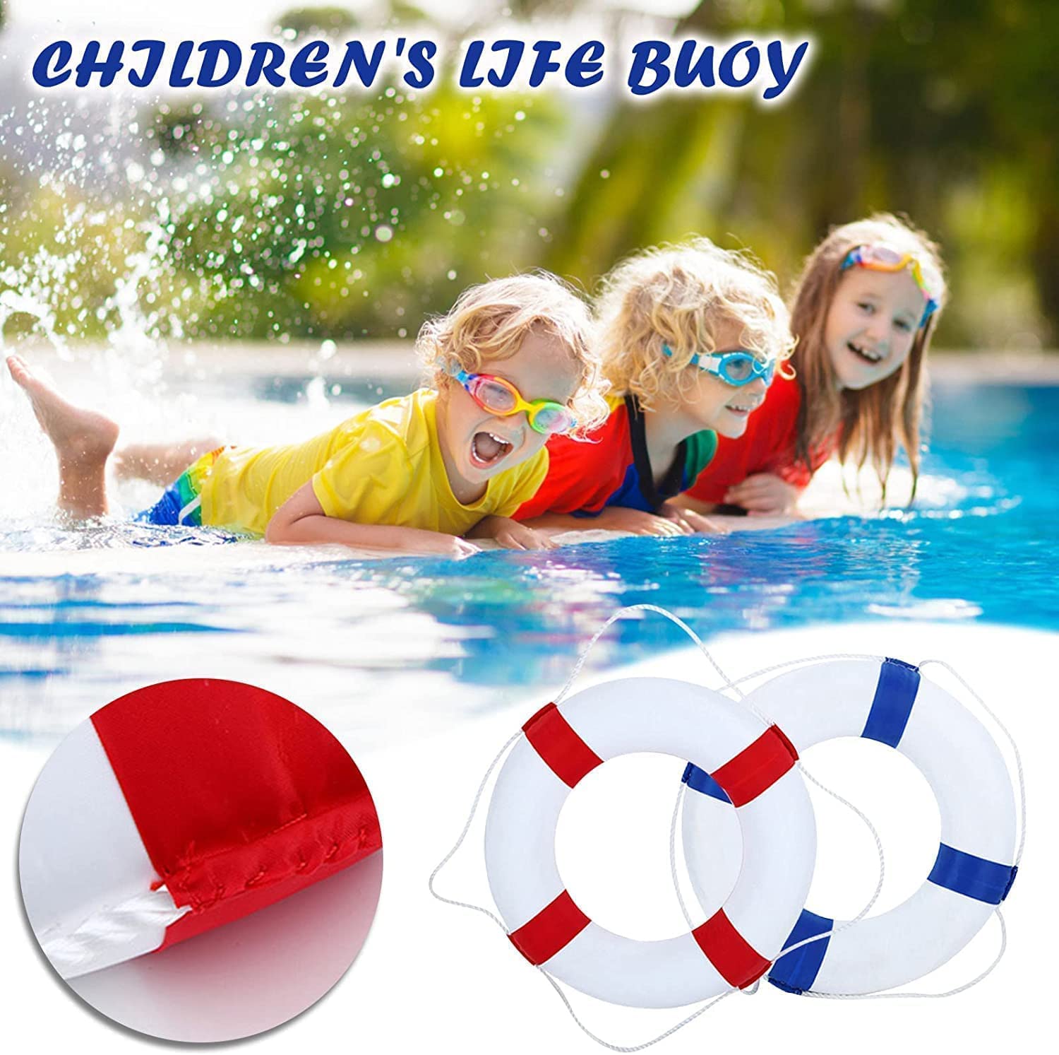Mua 20 Inch Life Preserver Ring with Water Floating Lifesaving Rope 98 ...