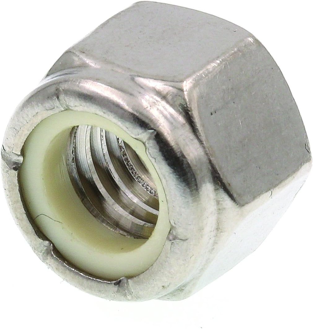 Prime-Line 9075389 Nylon Insert Lock Nuts, 3/8 in.-16, Grade 18-8 Stainless Steel, 10-Pack ...