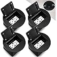 Kanayu 2 Pack Black Recessed Floor Outlet 3.98"x3.66"x3.15" 1-Gang with ...