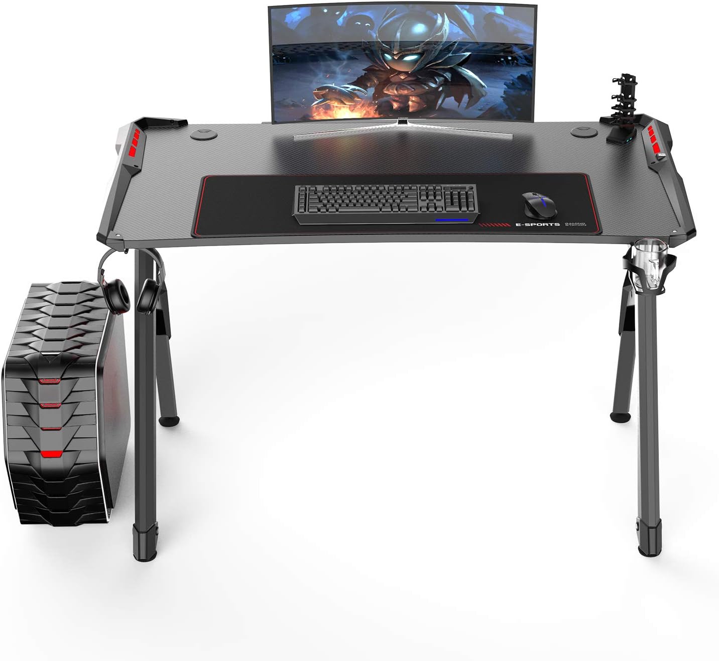 DlandHome 47 inches Gaming Desk PC Gaming Table Computer Desk ...