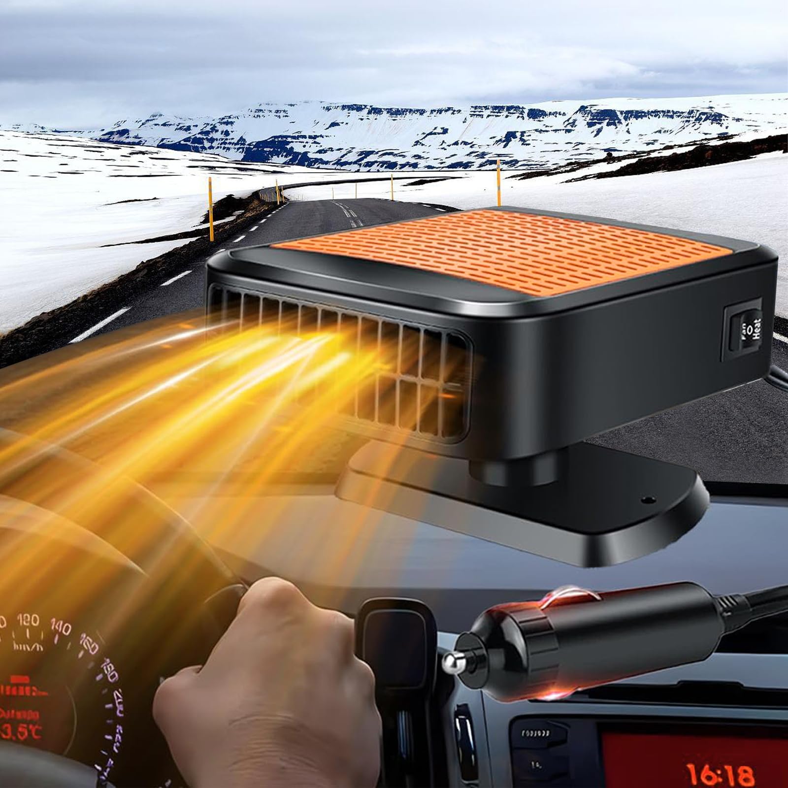 Car Heater,12V 200W Fast Heating Car Heaters for Vehicle,2-in-1 ...