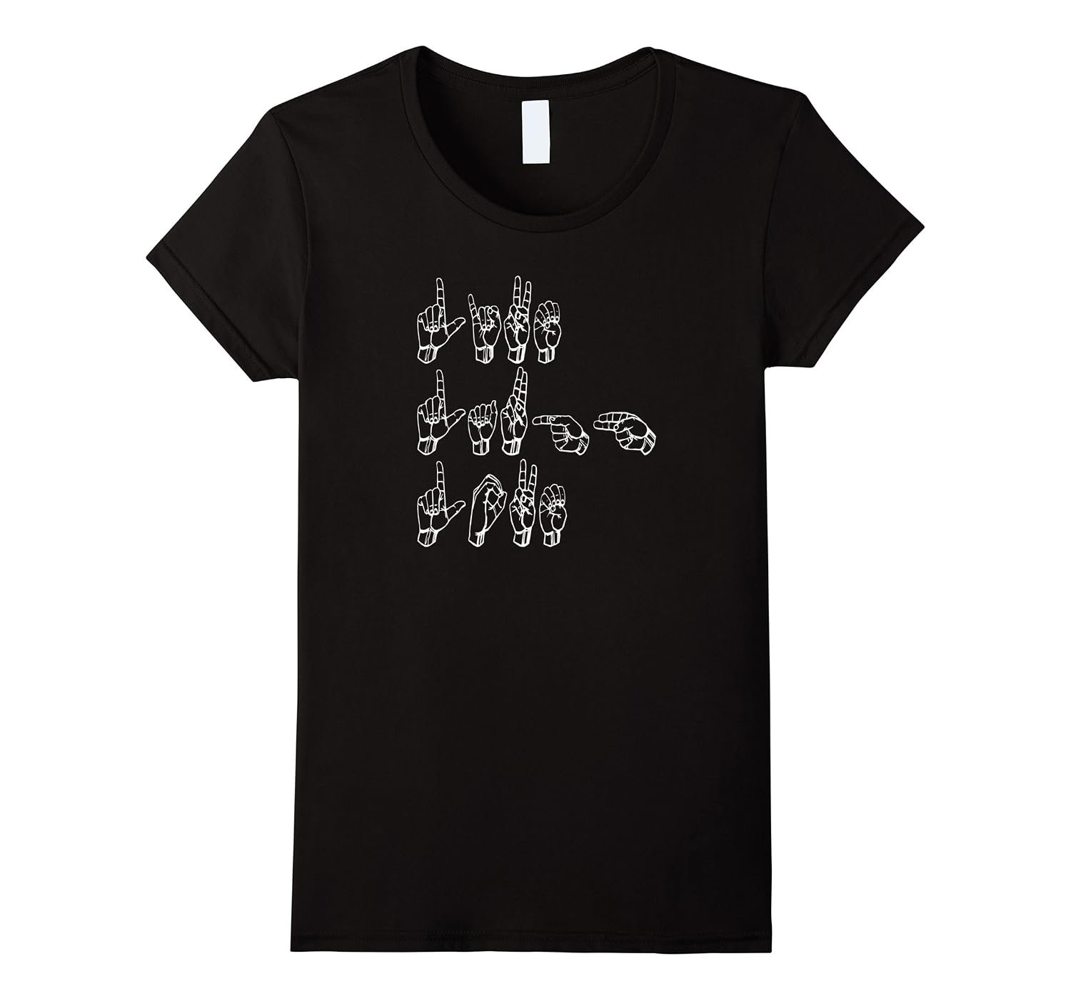 ASL – American Sign Language Live Laugh Love T shirt-4LVS