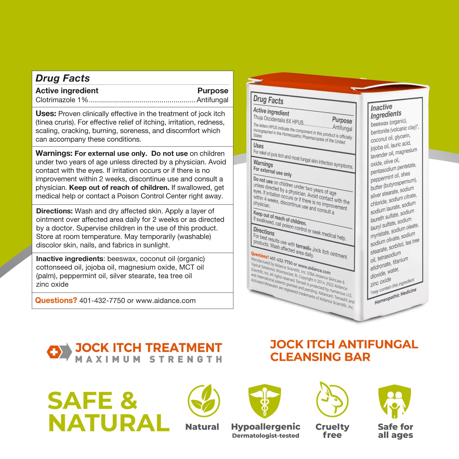 Mua Jock Itch Antifungal Cream Extra Strength + Jock Itch Soap, Clinically Proven Clotrimazole ...