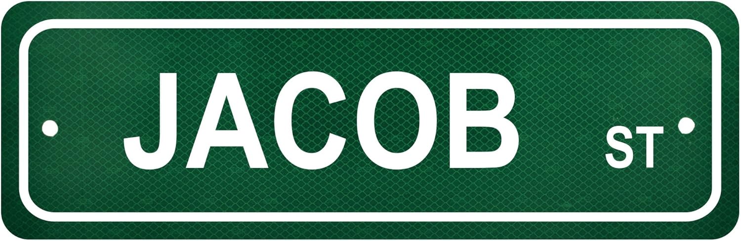 Amazon.com: Jacob Street Sign - 6" x 18" Reflective Aluminum: Office ...