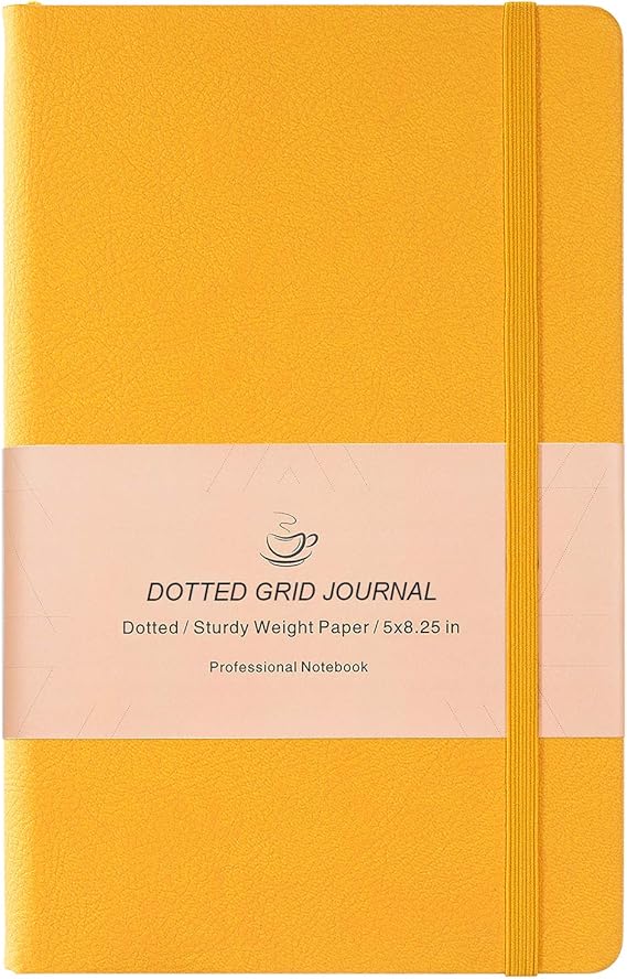 Dotted Grid Notebook/Journal - Dot Grid Hard Cover Notebook, Premium ...