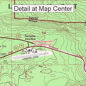 Amazon.com : USGS Topographic Quadrangle Map - Santiam Junction, Oregon ...