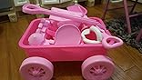 Amazon.com: Pink Princess Beach Wagon Toy Set for Kids with Castle ...